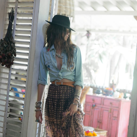 Spell | Tops | Spell Route 66 Chambray Western Embroidered Blouse Denim ...